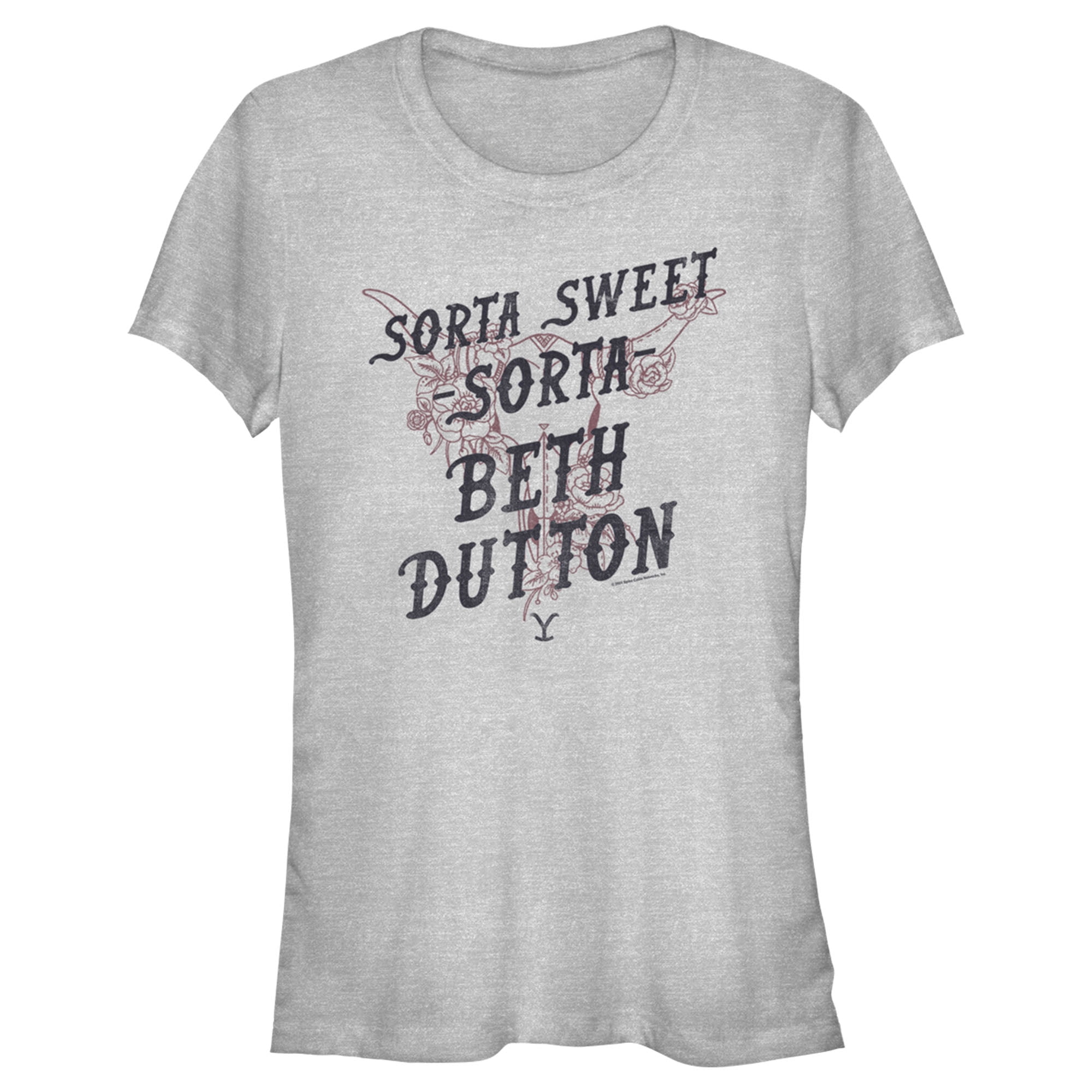 Junior's Yellowstone Sorta Sweet Sorta Beth Dutton Cow Skull Graphic T ...