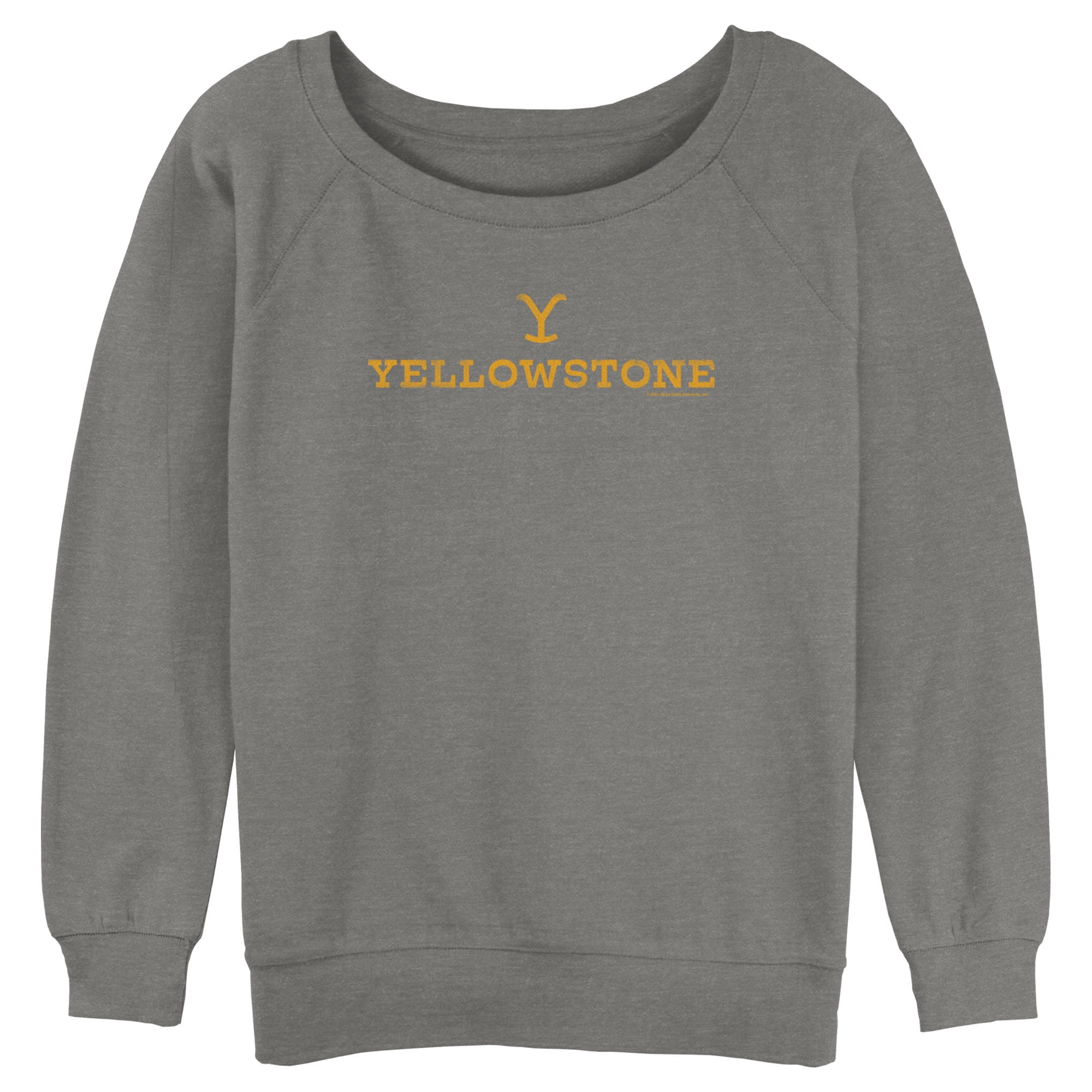 Junior's Yellowstone White Dutton Ranch Brand Logo Sweatshirt - Walmart.com