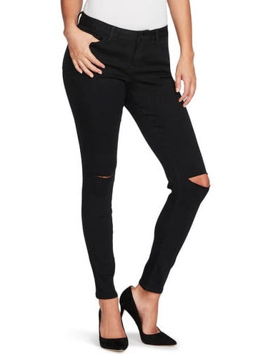 Juniors' Billie 30" Inseam Ripped Knee Skinny Jeans - Walmart.com