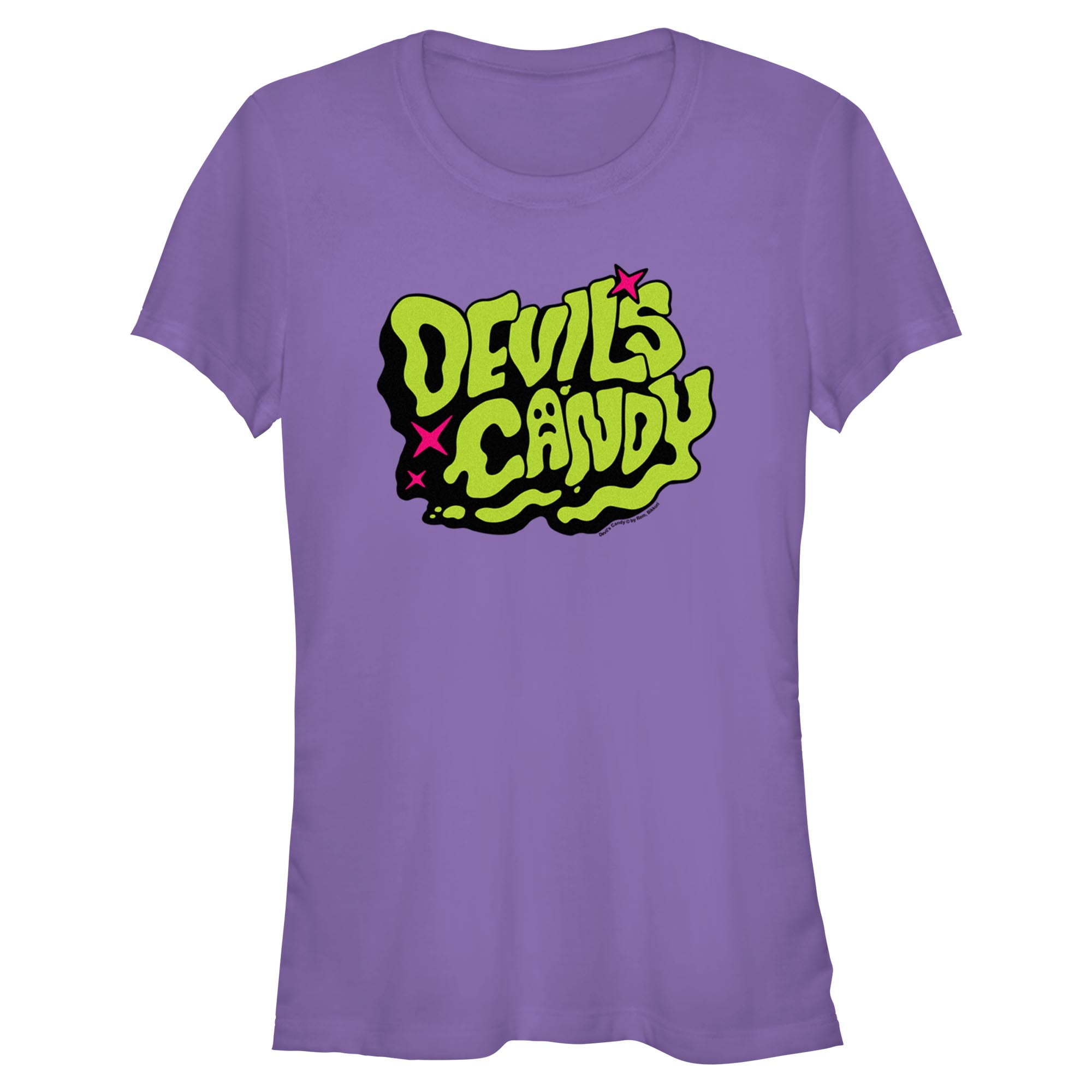 Juniors Devil's Candy Classic Comic Logo T Shirt - Walmart.com
