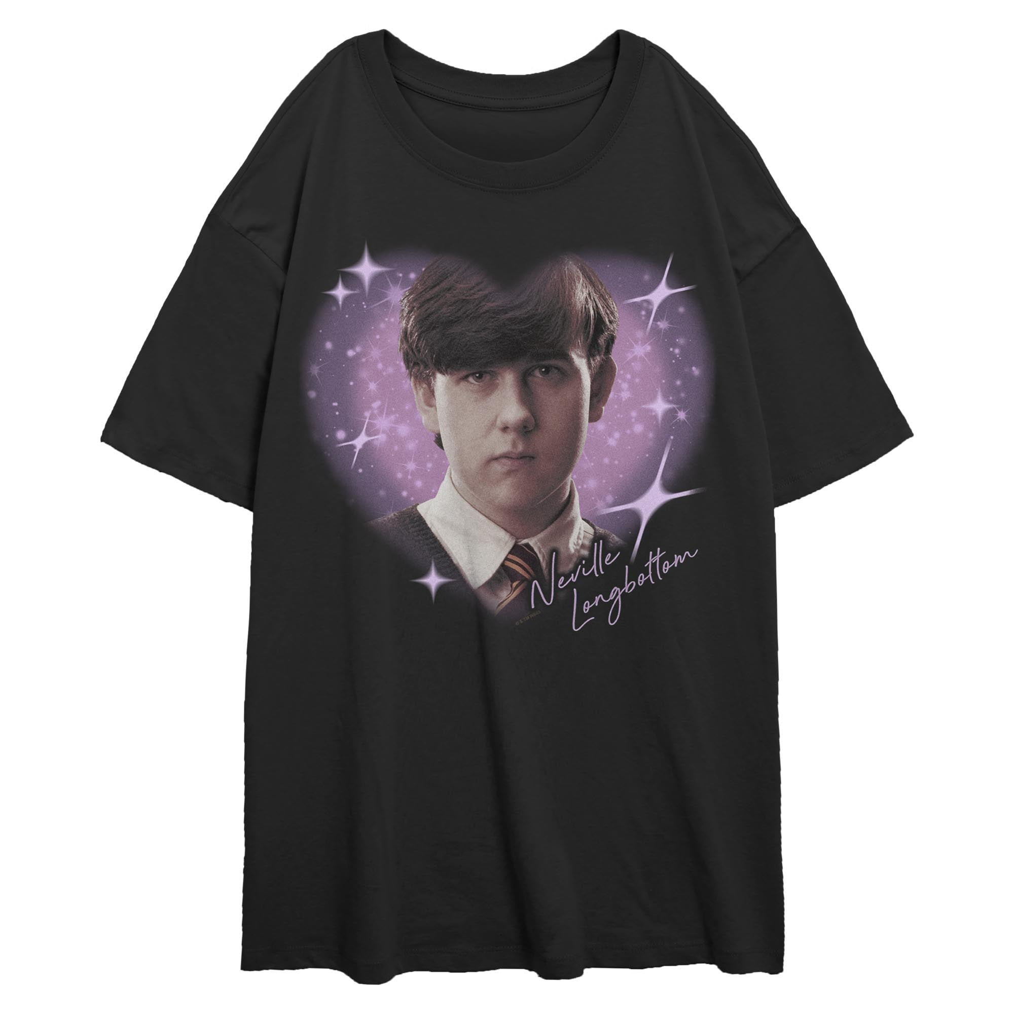 Juniors Harry Potter Neville Longbottom Pink Heart T Shirt - Walmart.com