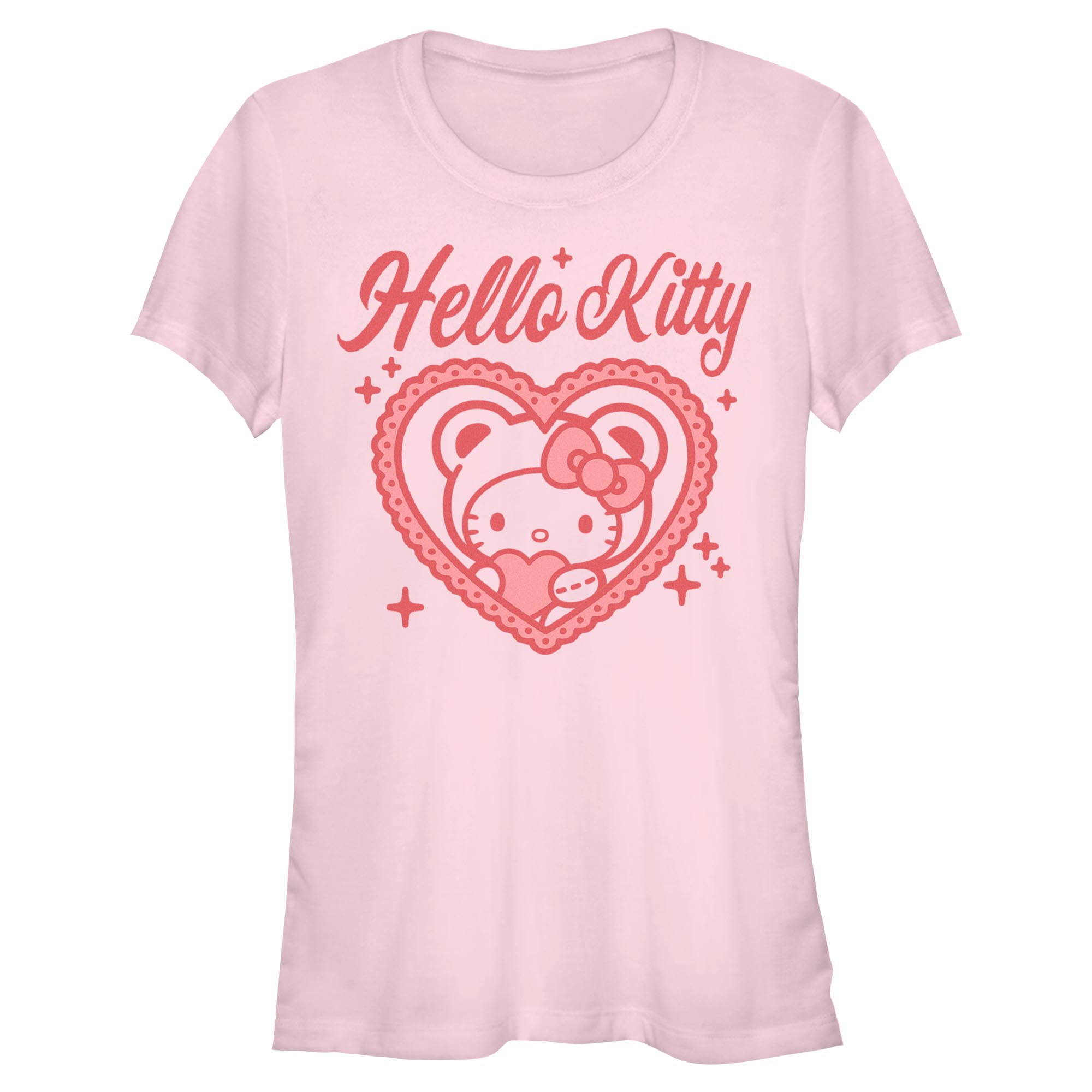 Juniors Hello Kitty Cute Hello Kitty Heart T Shirt - Walmart.com