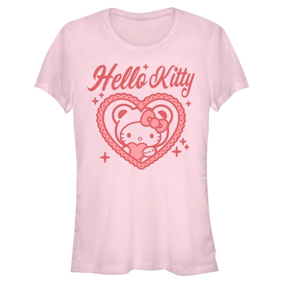Juniors Hello Kitty Cute Hello Kitty Heart T Shirt - Walmart.com