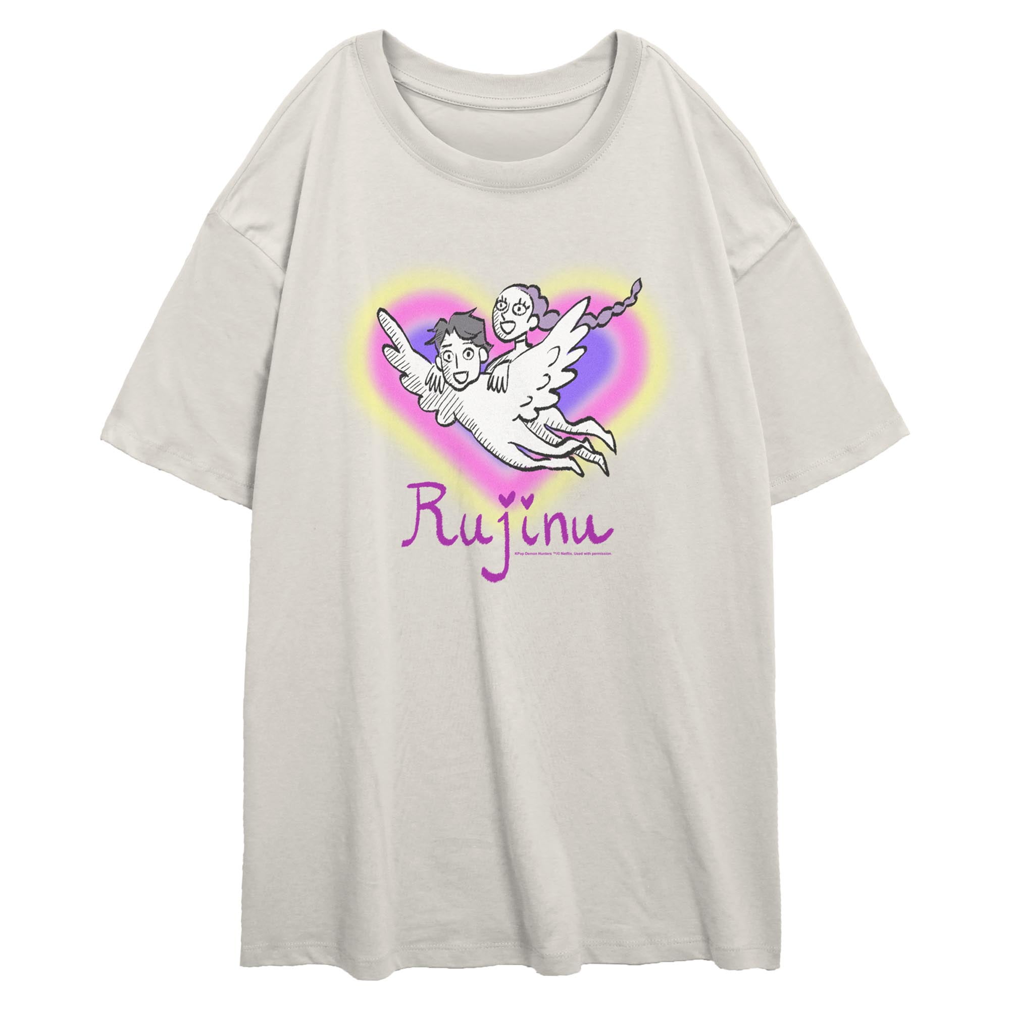 Juniors KPop Demon Hunters Fan Art Rujinu Couple T Shirt - Walmart.com