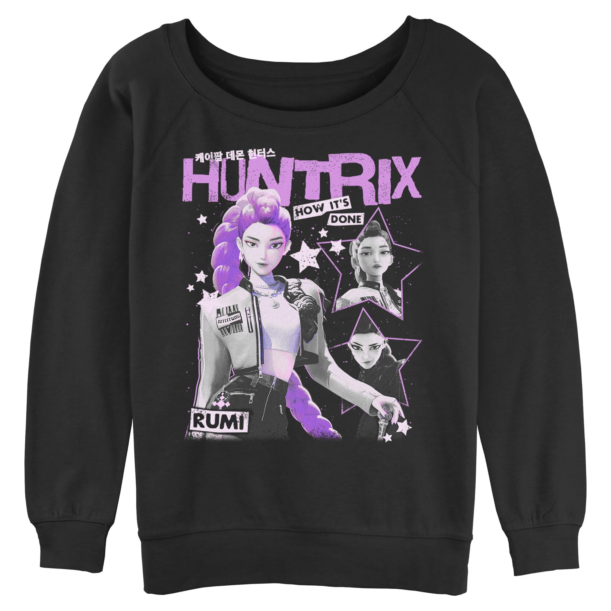Juniors KPop Demon Hunters Pop Star Huntrix Rumi Sweatshirt - Walmart.com