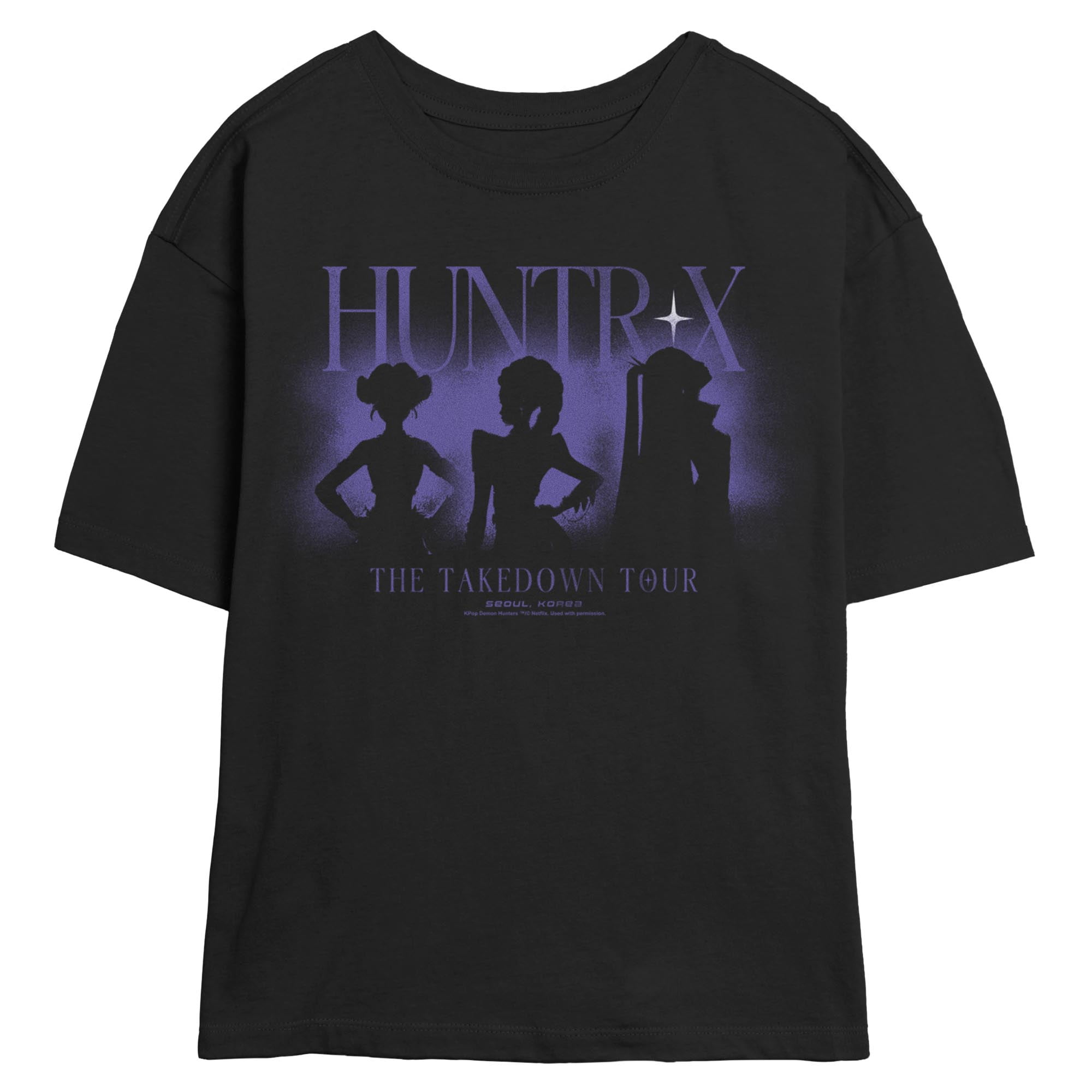 Juniors KPop Demon Hunters The Takedown Tour Silhouette Idols T Shirt ...