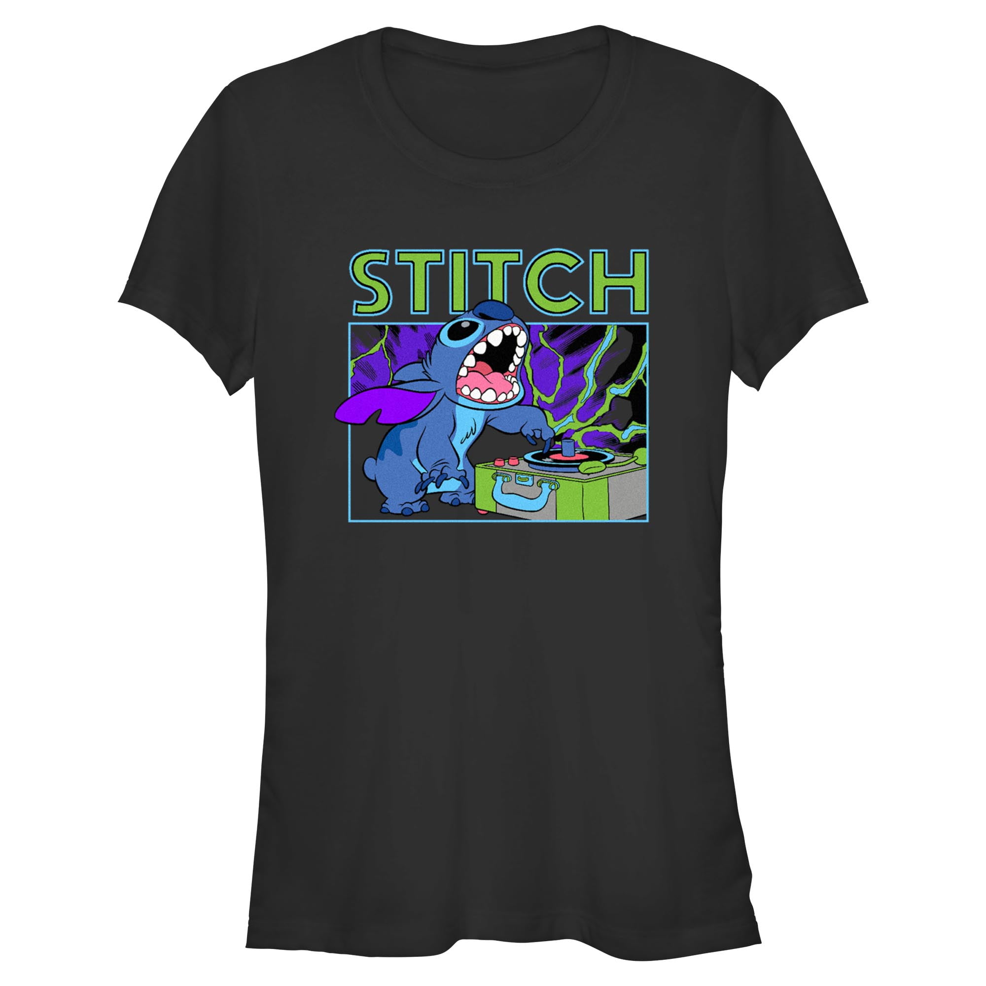 Juniors Lilo & Stitch DJ Stitch T Shirt - Walmart.com