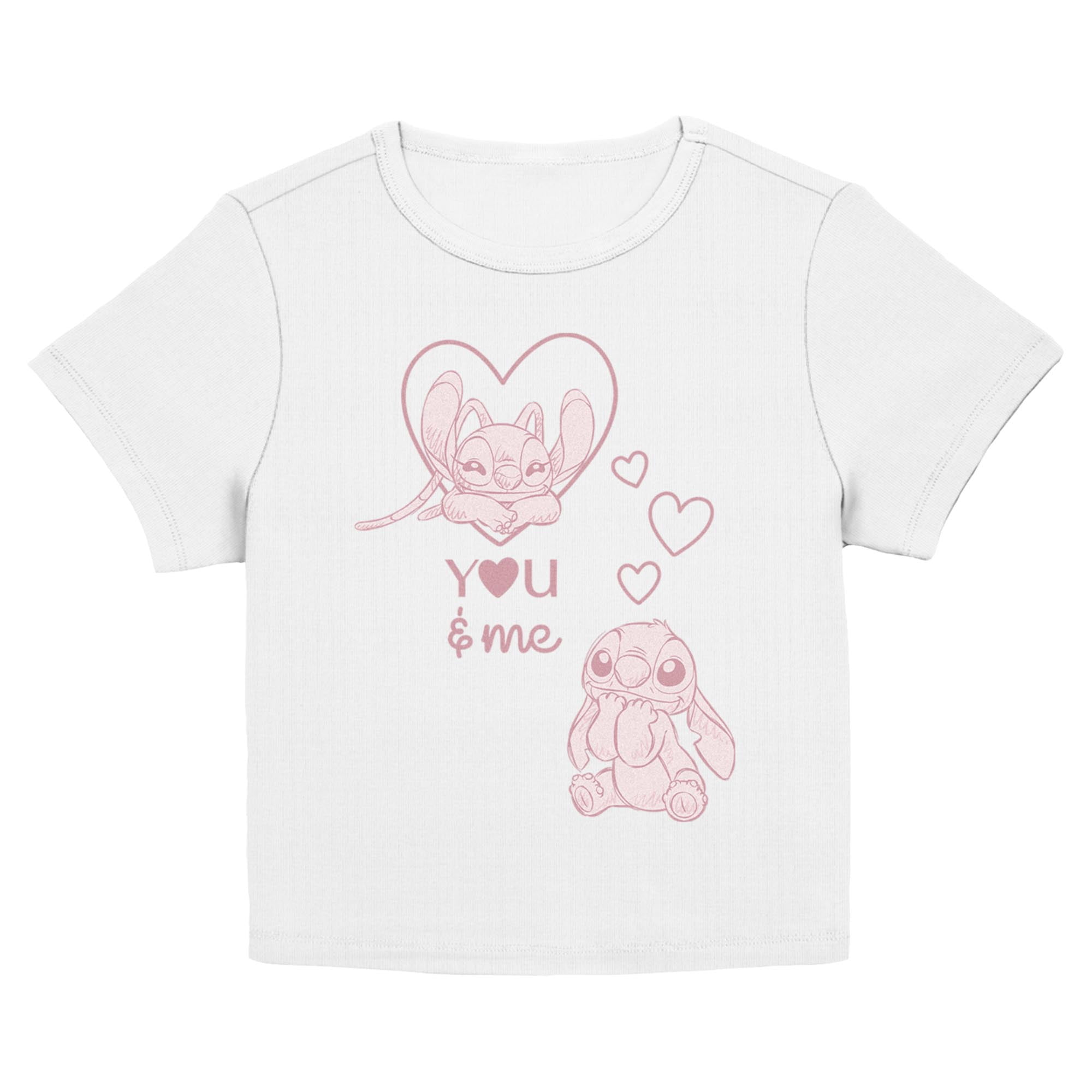 Juniors Lilo & Stitch You And Me Stitch Drawing T Shirt - Walmart.com