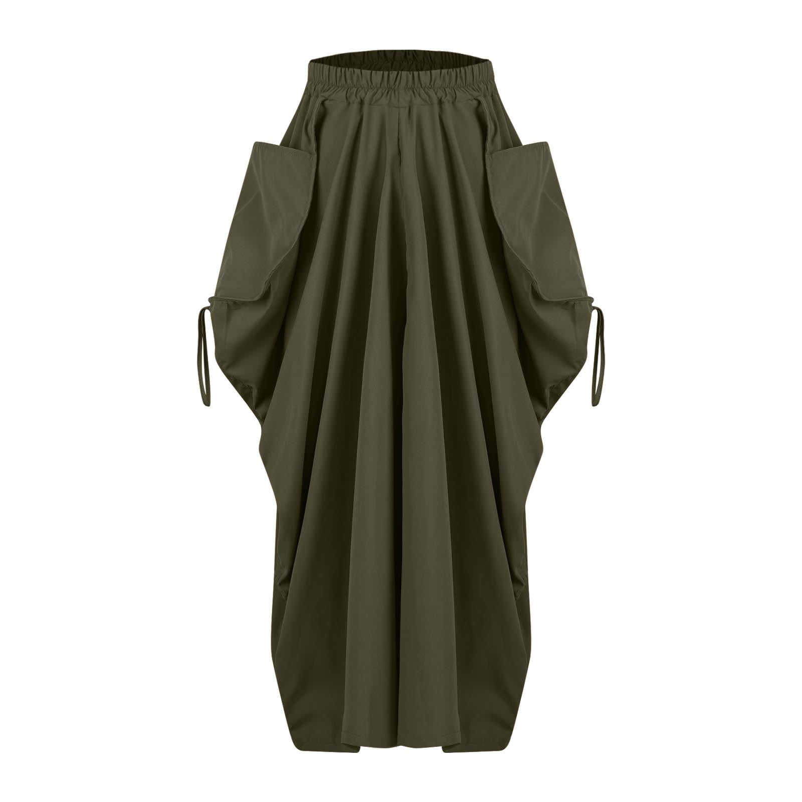 Juniors Lounge Skort for Women Loose Fit High Leg Basic Maxi Long Midi ...