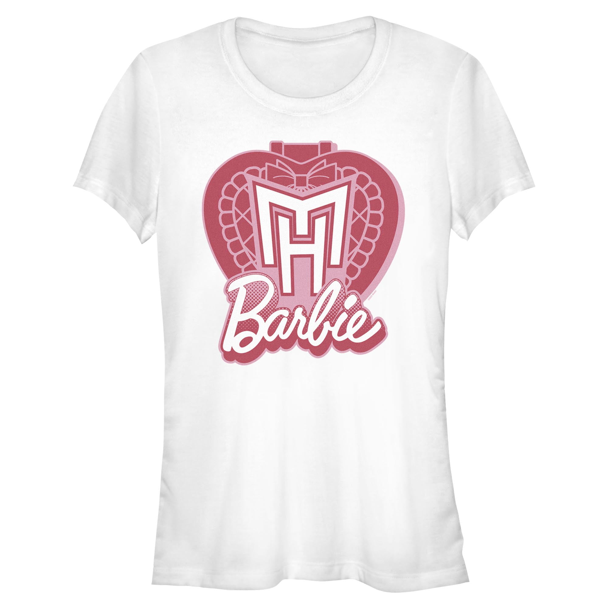 Juniors Mattel Barbie and Monster High Heart Symbol T Shirt - Walmart.com