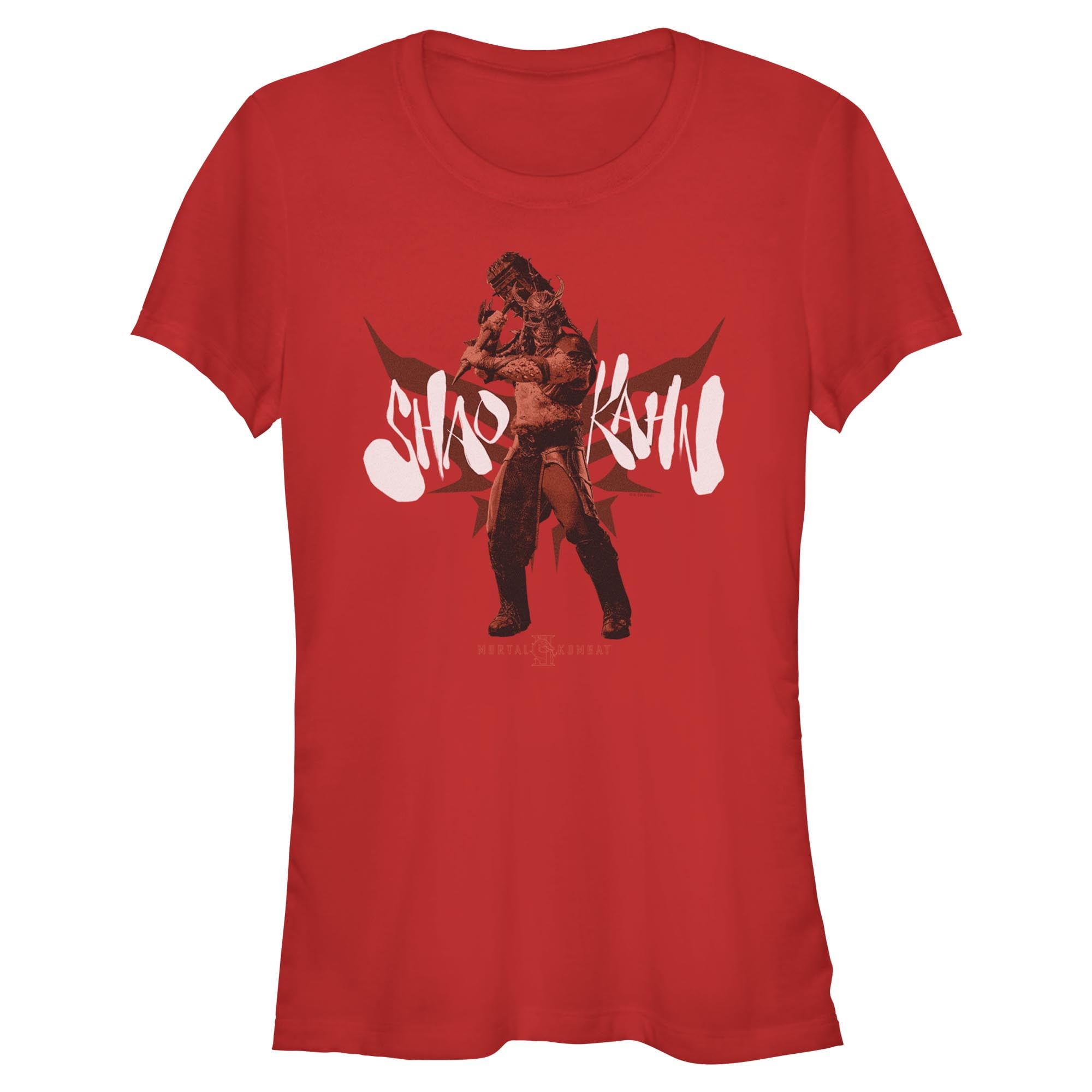 Juniors Mortal Kombat II Shao Kahn Wrath Hammer Pose T Shirt - Walmart ...