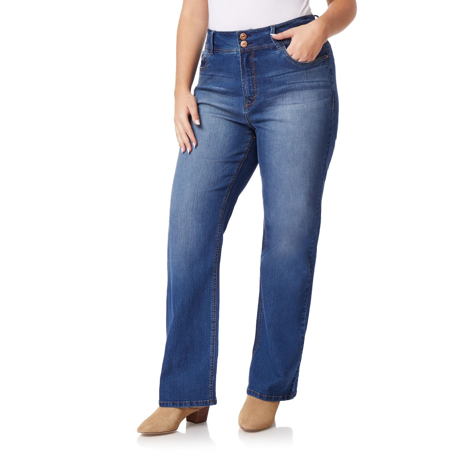 Juniors' Plus Size WallFlower Insta Stretch™ Midrise Curvy Bootcut ...