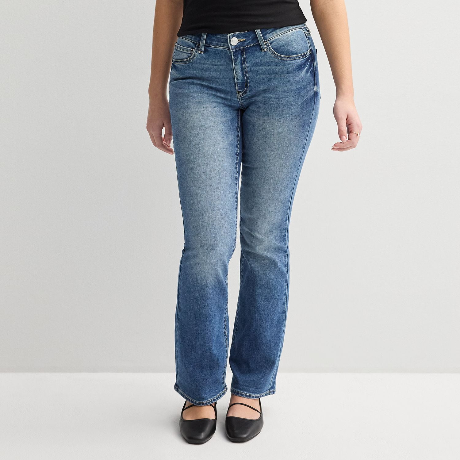Juniors' SO® Low-Rise Bootcut Jeans Color: Medium Size: 15 - Walmart.com