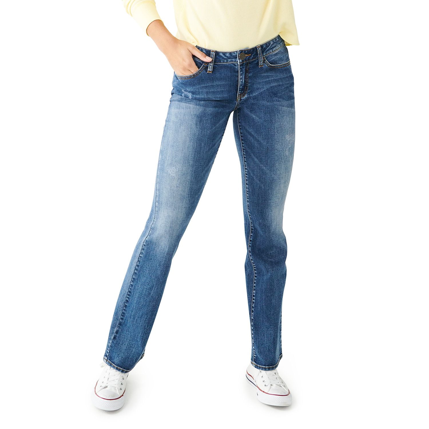 Juniors' SO® Low-Rise Bootcut Jeans Color: Medium Wash Size: 0 ...
