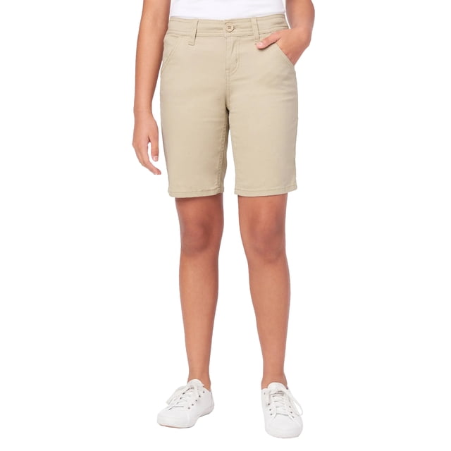 Juniors Super Stretch Soft Bermuda Shorts for School Uniform - Walmart.com