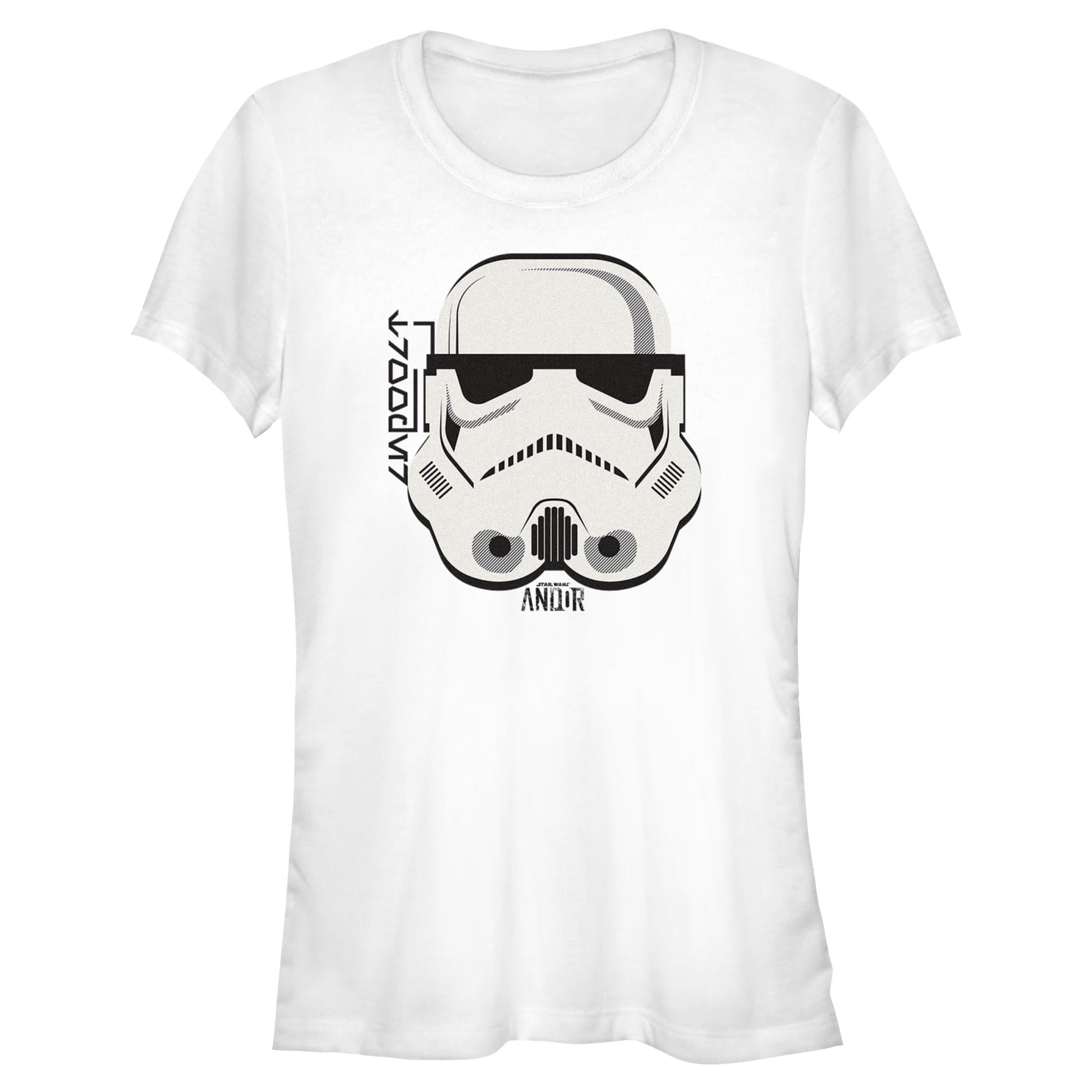 Juniors Star Wars: Andor Stormtrooper Helmet Portrait T Shirt - Walmart.com