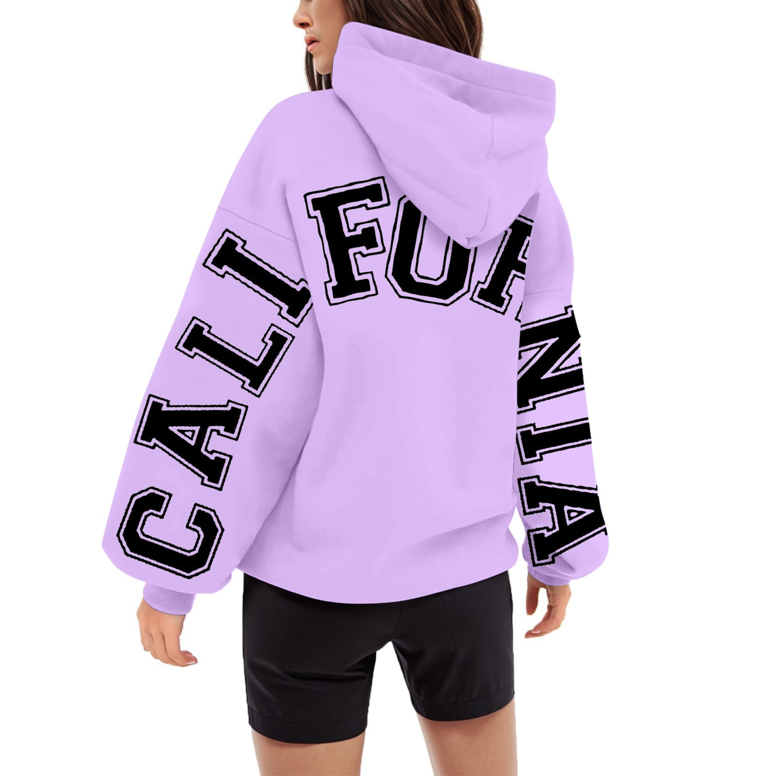 Juniors Teen Girls Letter Print Graphic Print Casual hoodie Back To ...