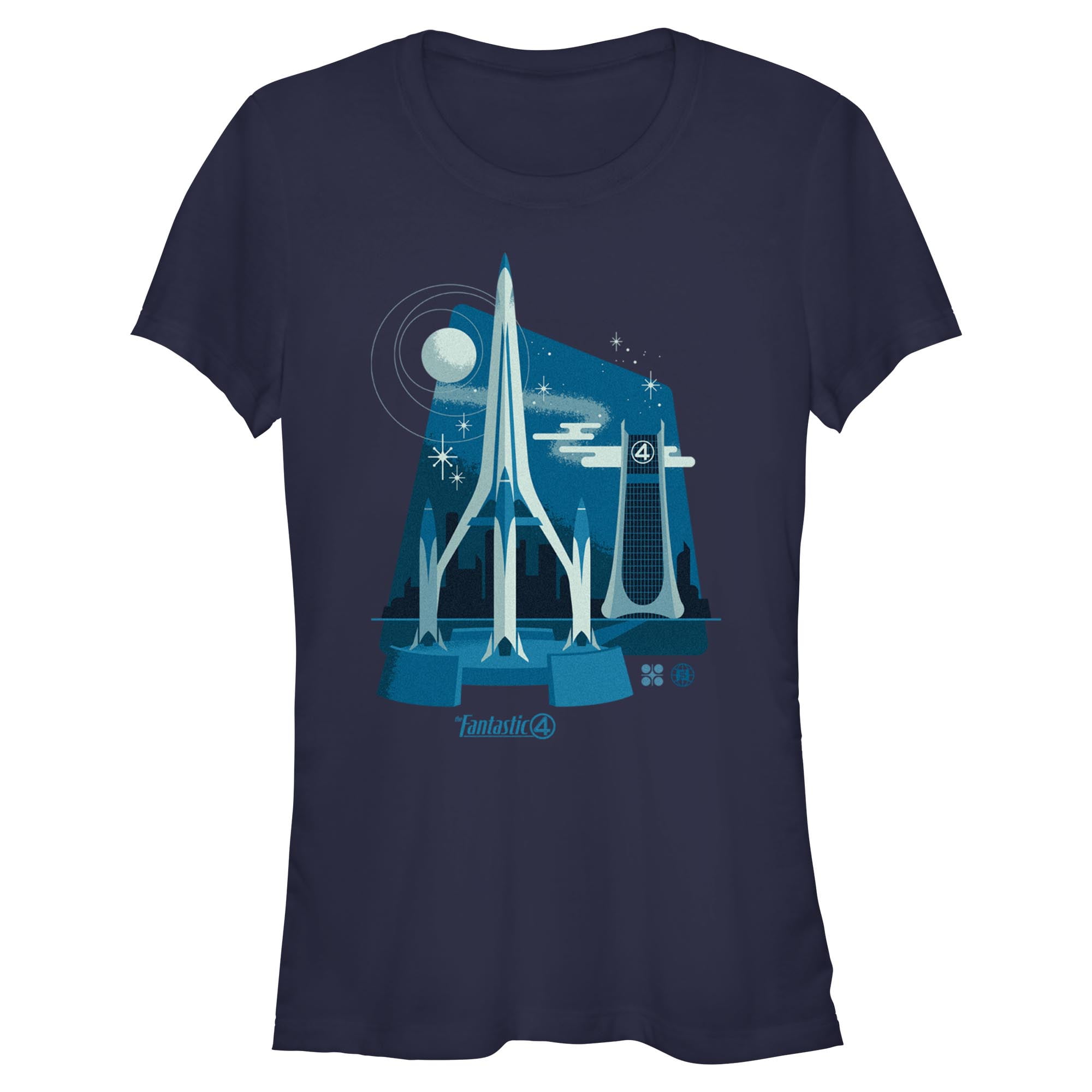 Juniors The Fantastic Four: First Steps The Baxter Building T Shirt ...