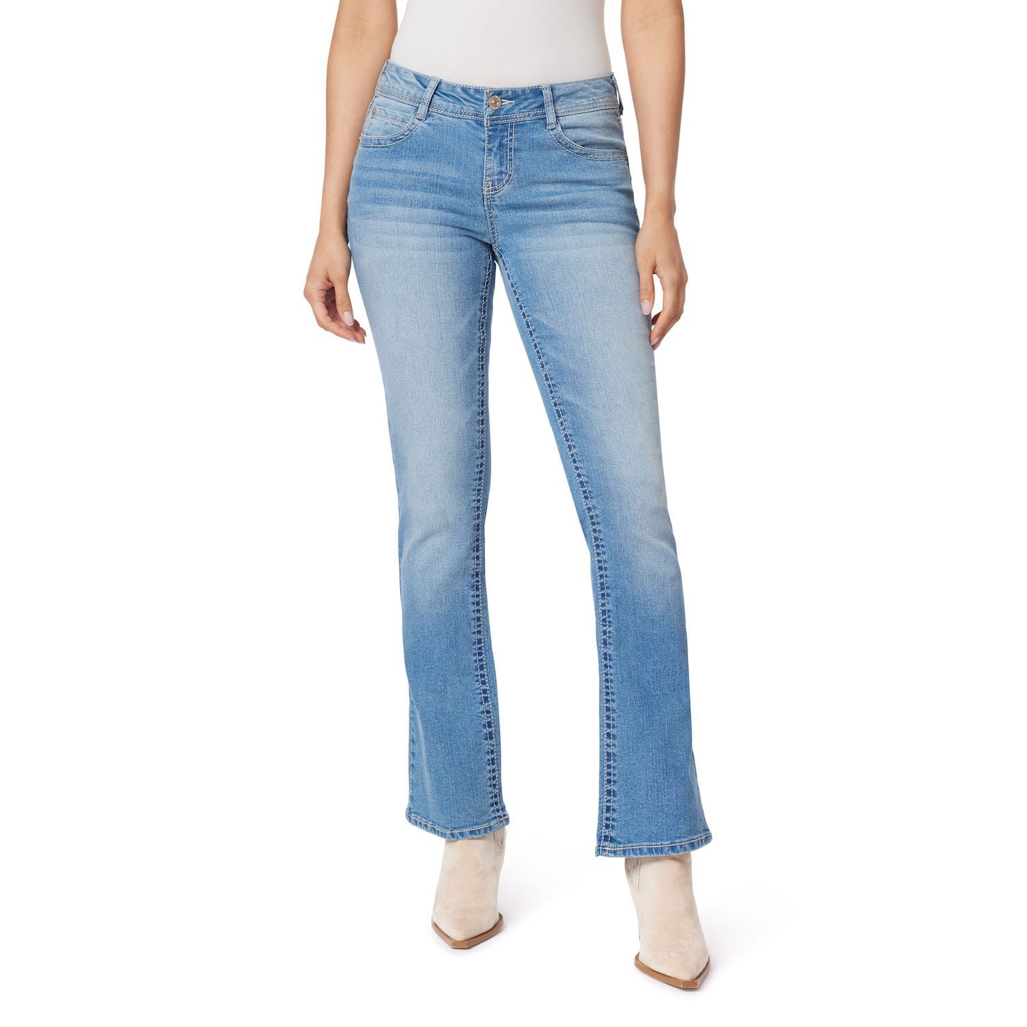 Juniors' WallFlower Fiesty Curvy Insta Stretch Low Rise Slim Flare ...