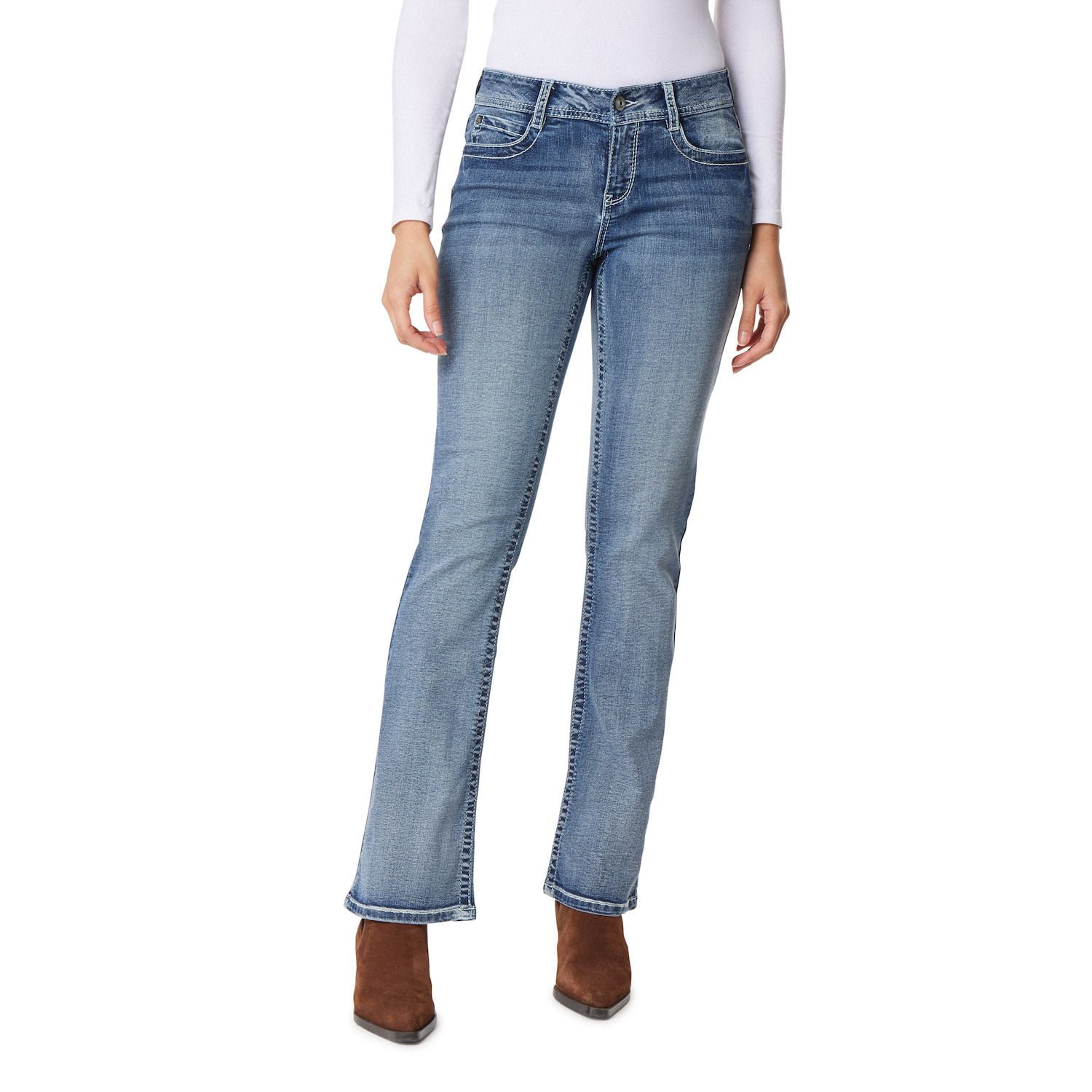 Juniors' WallFlower Fiesty Curvy Insta Stretch Low Rise Slim Flare ...