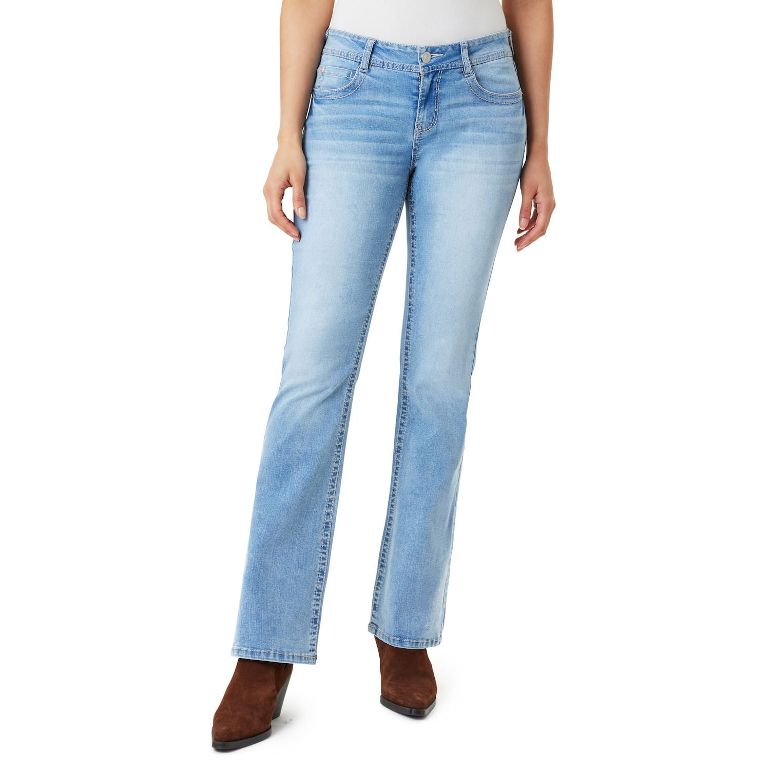 Juniors' WallFlower Fiesty Curvy Insta Stretch Low Rise Slim Flare ...