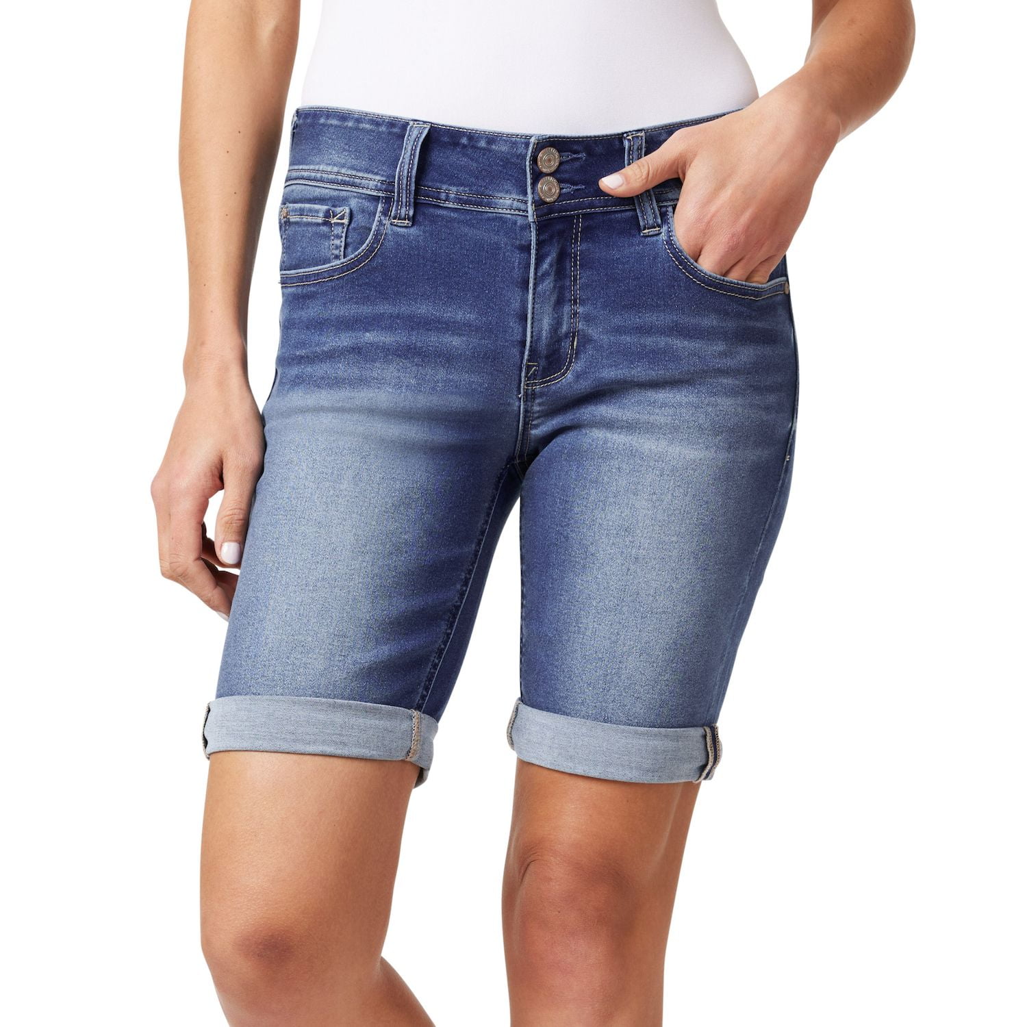 Juniors' WallFlower Insta Soft Ultra Mid-Rise Bermuda Jean Shorts Color ...