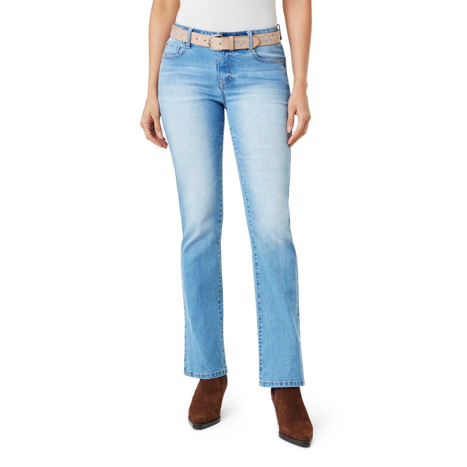 Juniors' WallFlower Luscious Curvy Insta Stretch Mid-Rise Slim Belted ...