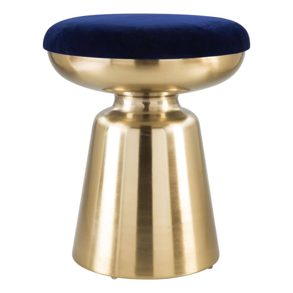 Juniper 19 in. Blue and Gold Side Stool - Walmart.com