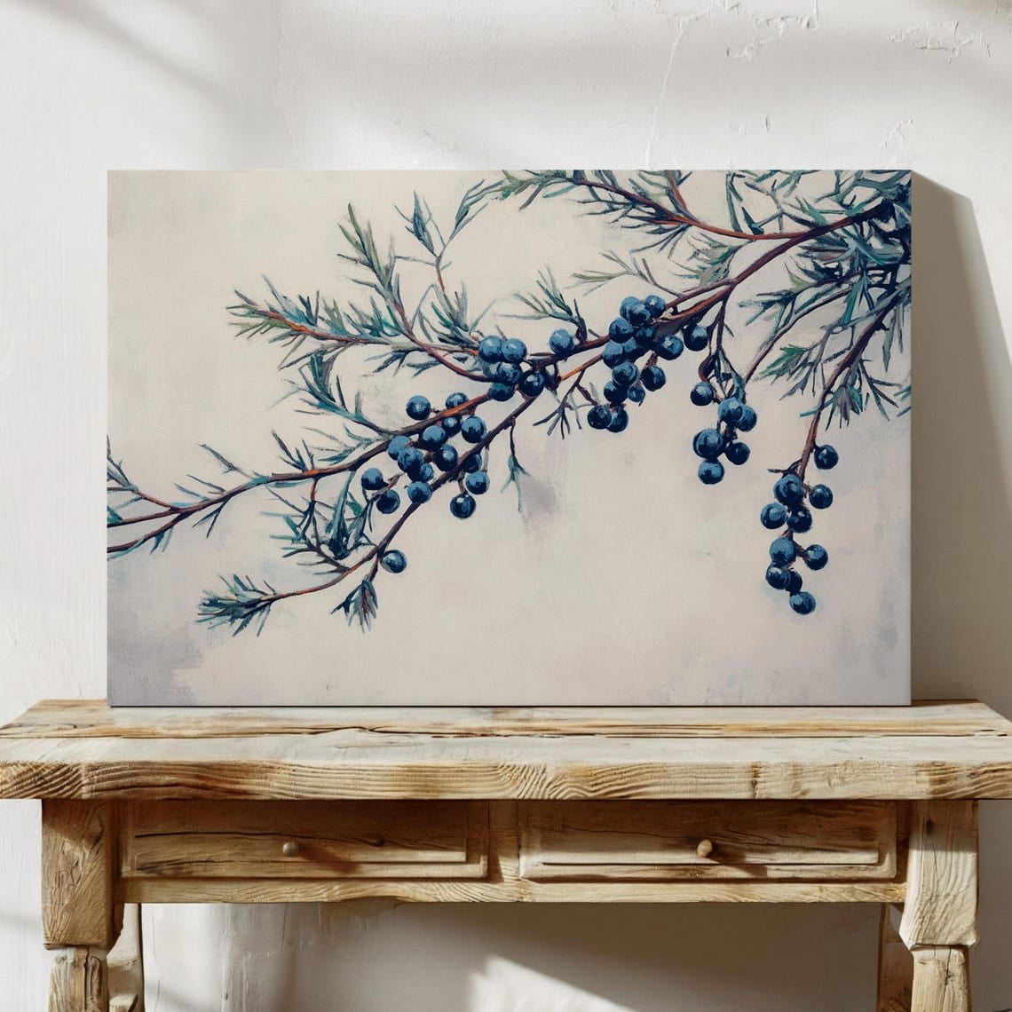 Juniper Berry Botanical Print, Rustic Nature Wall Art, Farmhouse Decor ...
