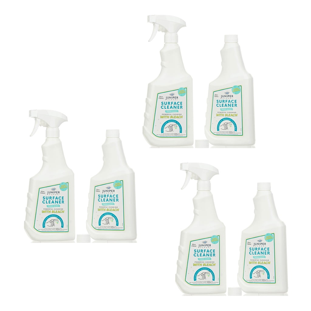 Juniper CLEAN Surface Cleaner with Bleach, 25 Fl. Oz. (Pack of 6 ...