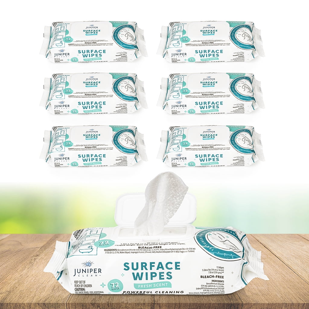 Juniper Clean Surface Cleaning Wipes BLEACH Free, All-Purpose Cleaner I ...