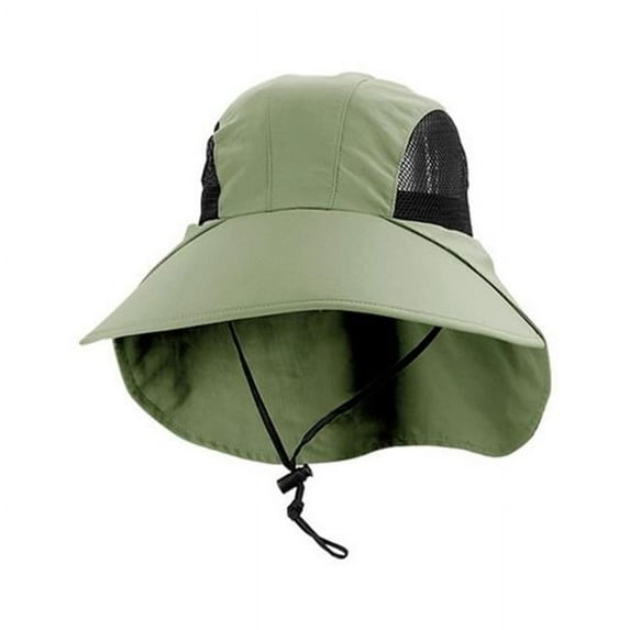 Juniper J7003 Large Bill Flap Cap With Mesh Side Panels, Olive ...