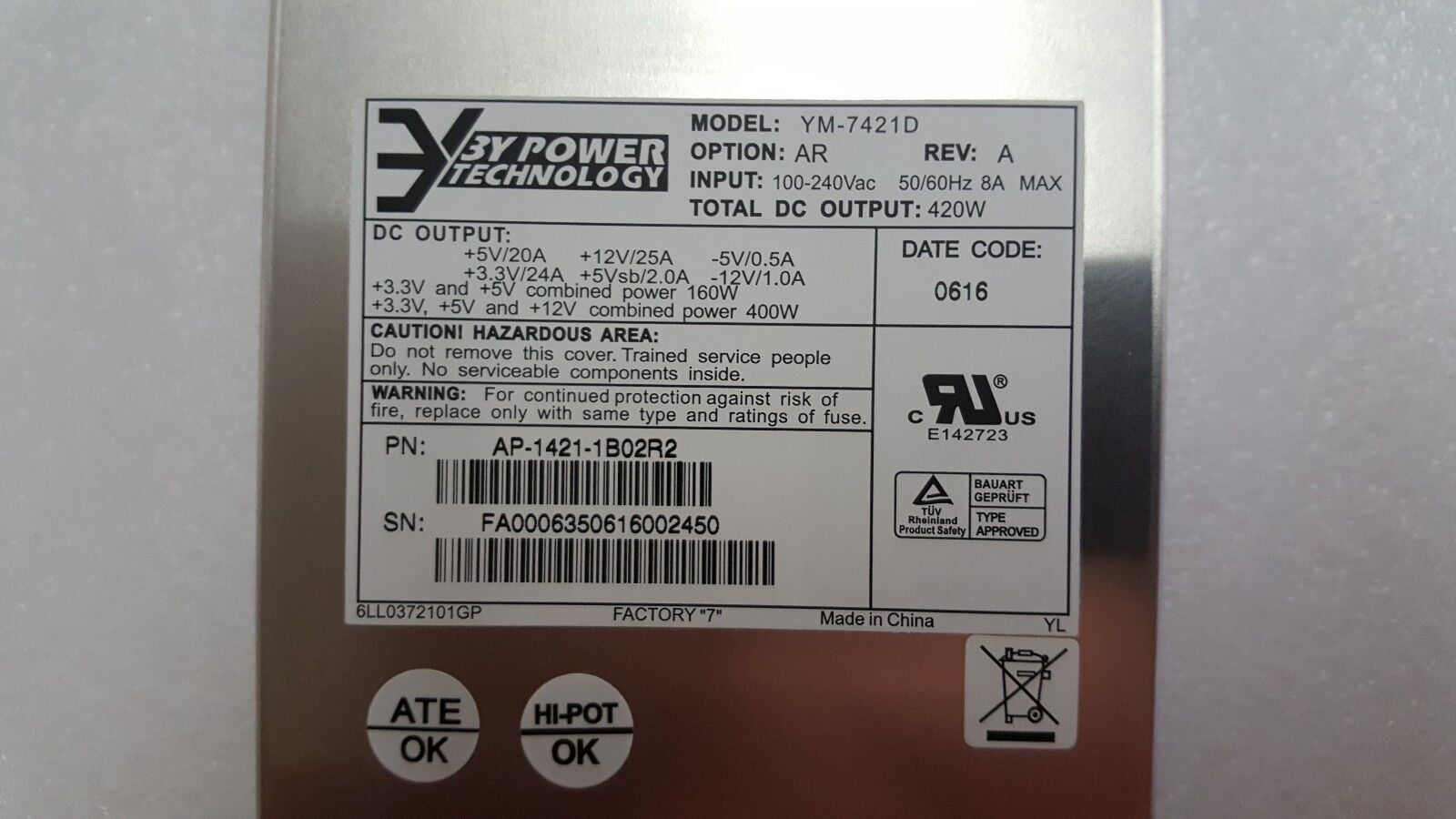 Juniper Networks SSG-PS-AC YM-7421D Rec C Power Supply for Juniper SSG-550M-SH - Walmart.com