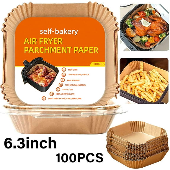Air Fryer liners,100 PCS Air Fryer Paper Liners Disposable, Parchment ...