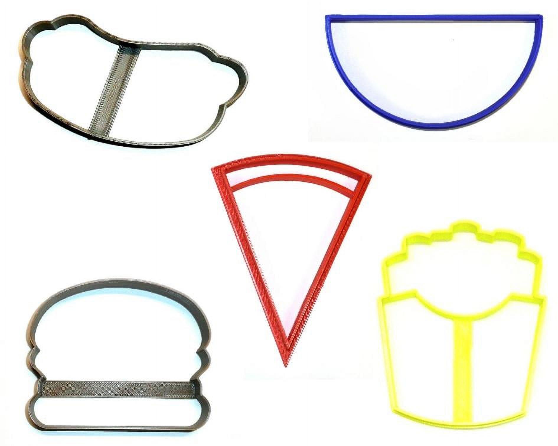 Junk Food Favorite Party Foods Taco Pizza Set Of 5 Cookie Cutters USA ...