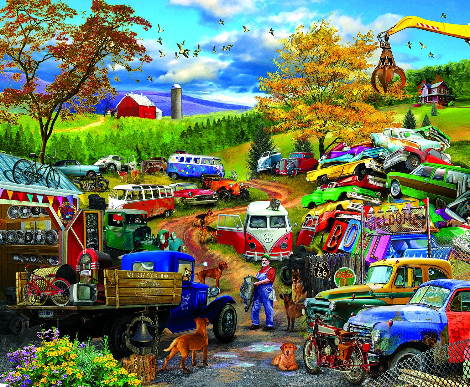 Junk Yard Tour 1000 pc Jigsaw Puzzle - Walmart.com