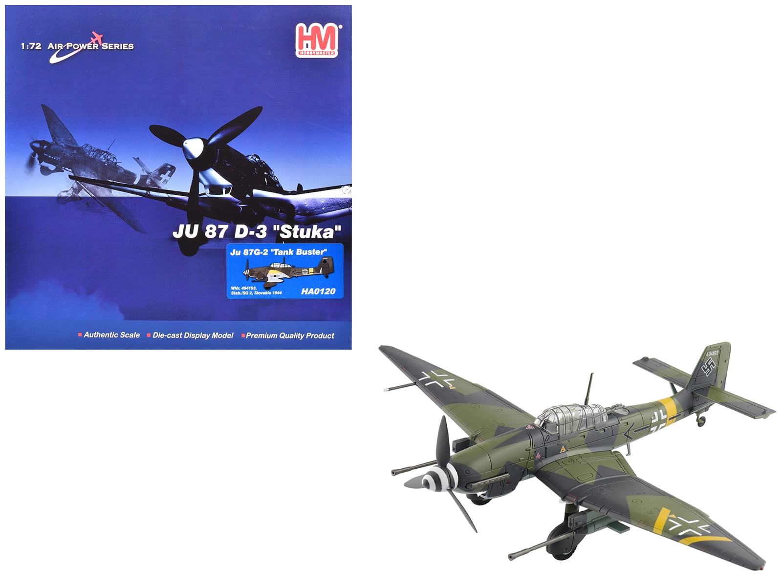 Junkers Ju 87G-2 Stuka Aircraft "Slovakia" (1944) German Luftwaffe "Air Power Series" 1/72 ...