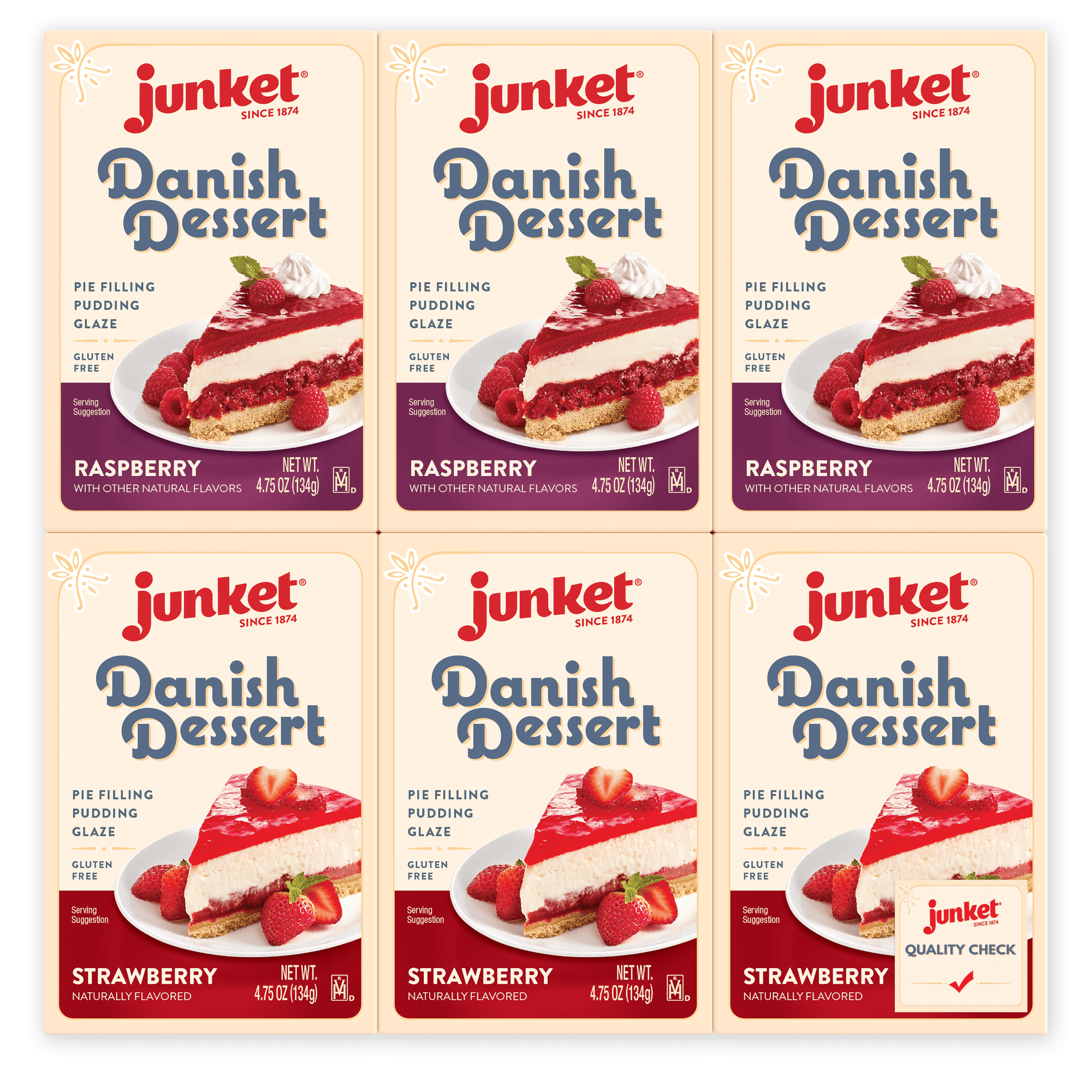 Junket Danish Dessert Mix - Strawberry & Raspberry Variety Pack ...