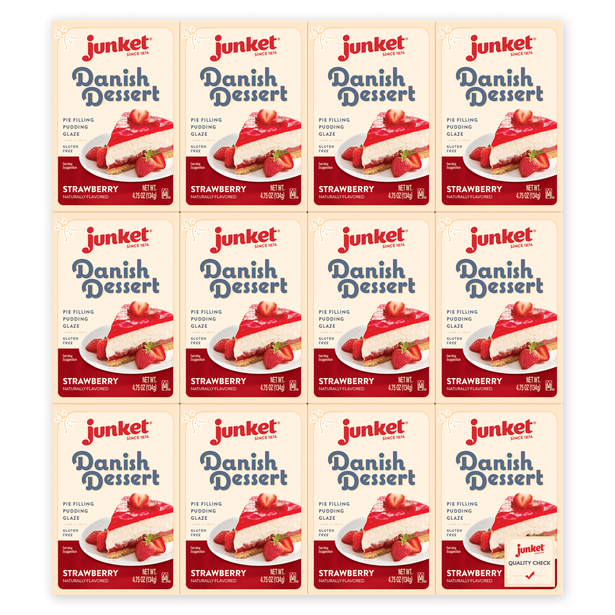 Junket Danish Dessert Strawberry, 4.75 Ounce (Pack of 12) - Walmart.com