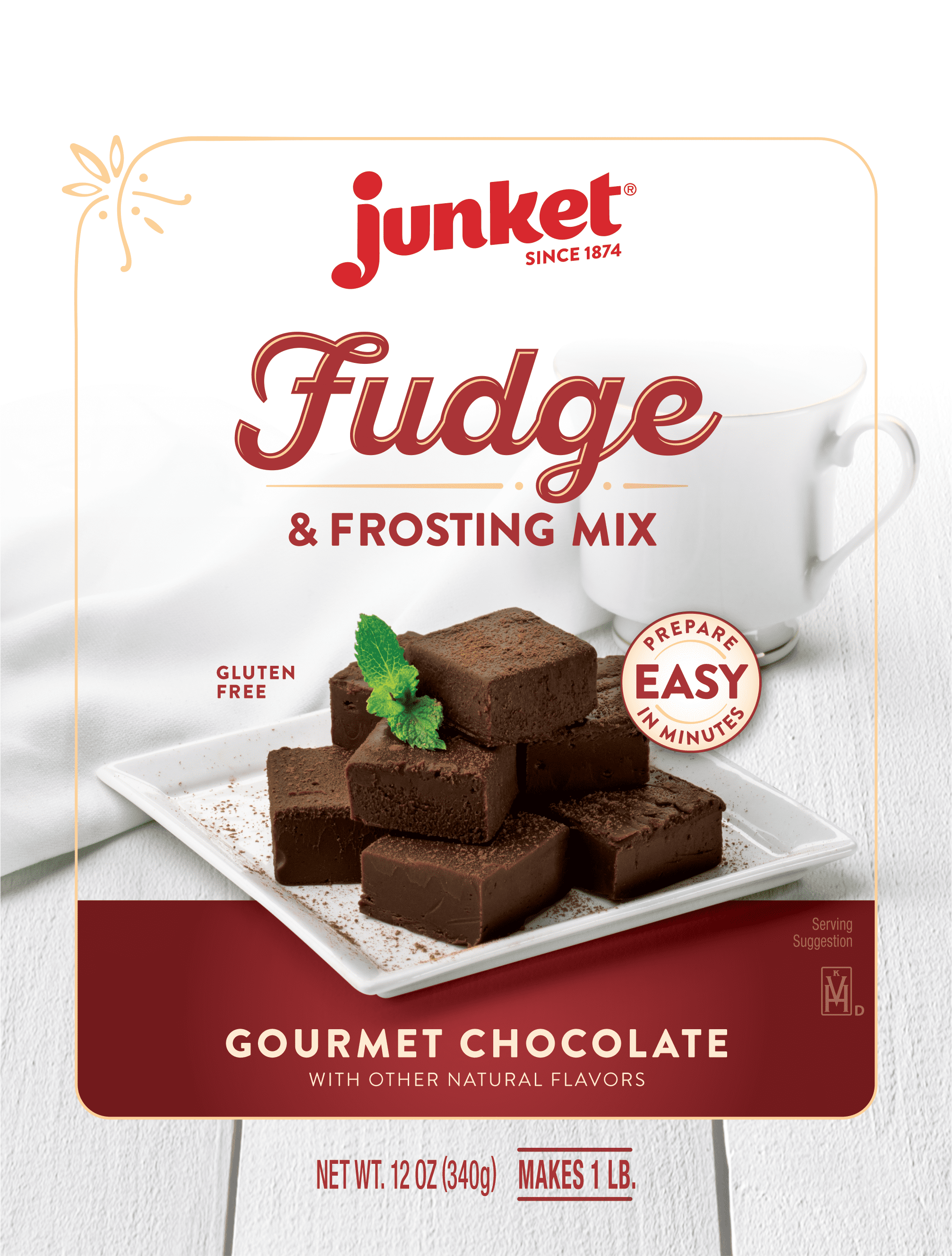 Junket Gourmet Fudge & Frosting Mix, 12 oz. Bag Makes 1 lb. Fudge or ...