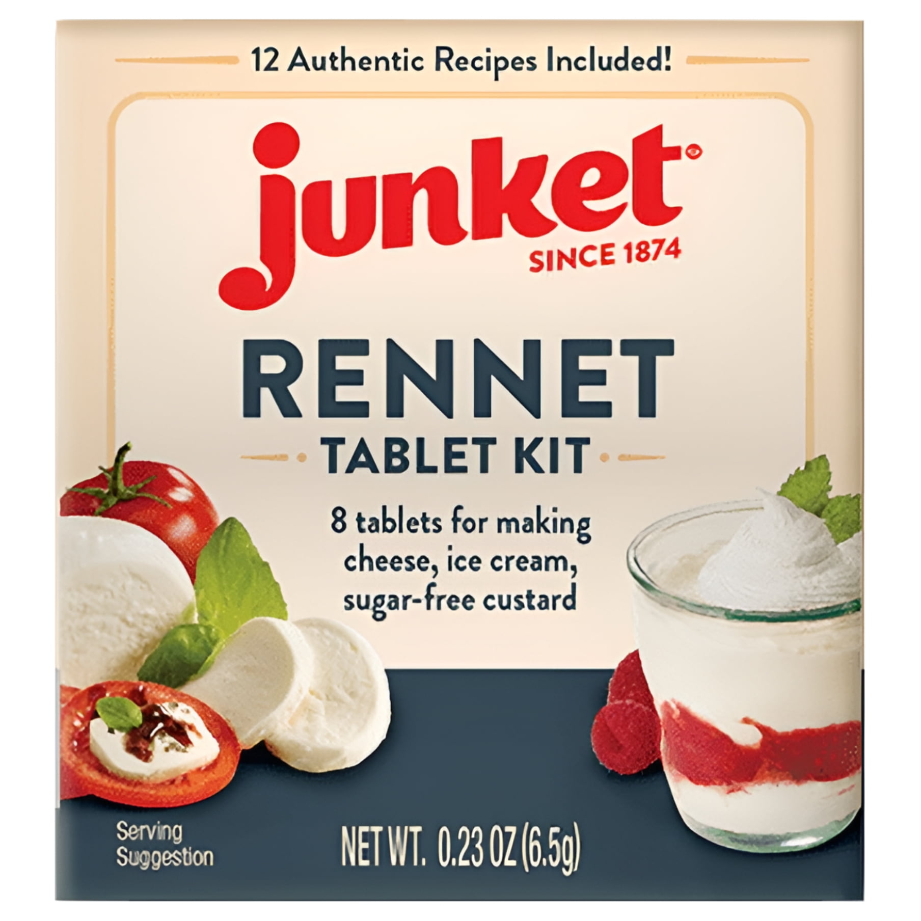 Junket Rennet Tablet Kit, 0.23 oz Bag, 8 Tablets Pack Of 12 - Walmart.com