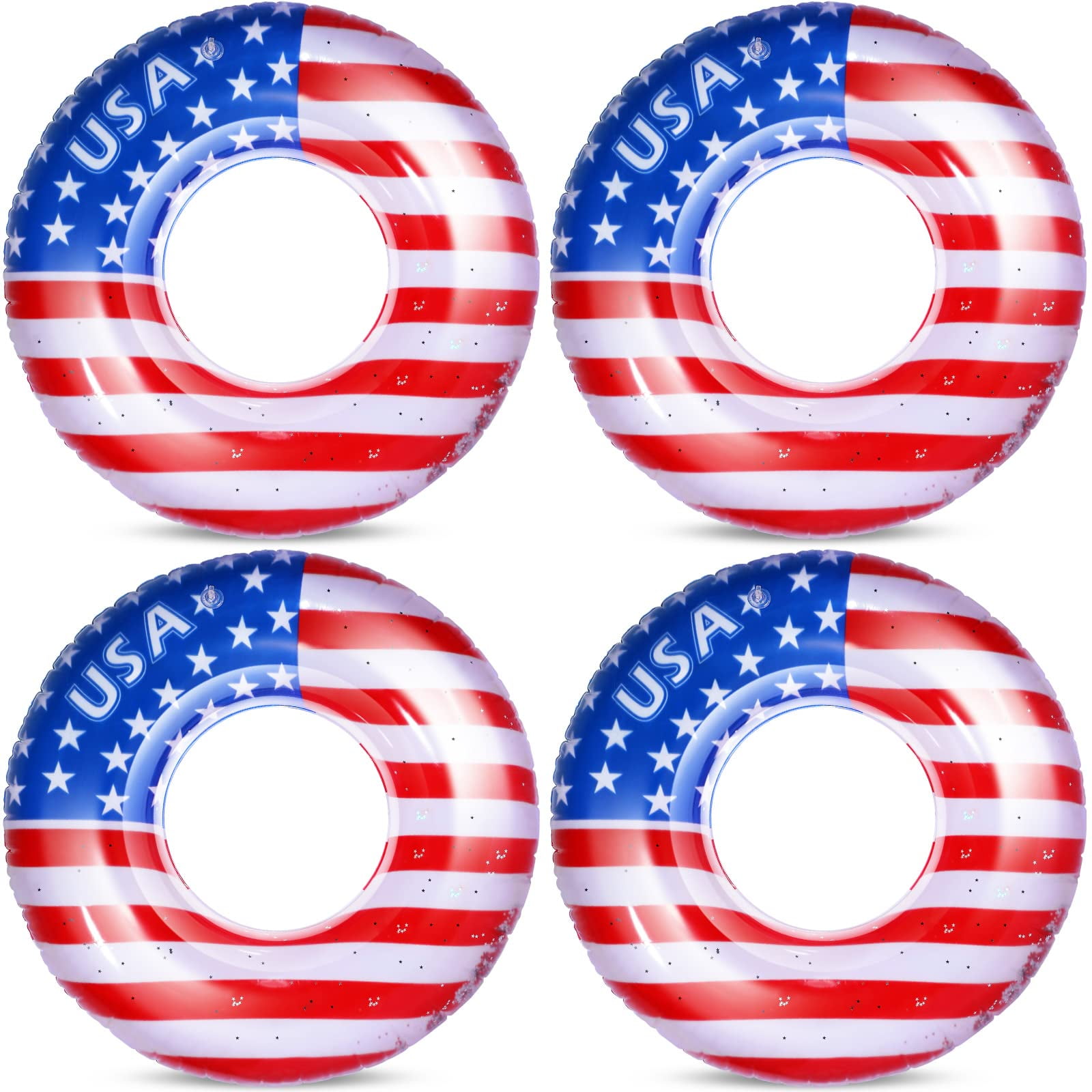 Junkin 40 Inch American Flag Giant Inflatable Pool Floats USA Flag ...