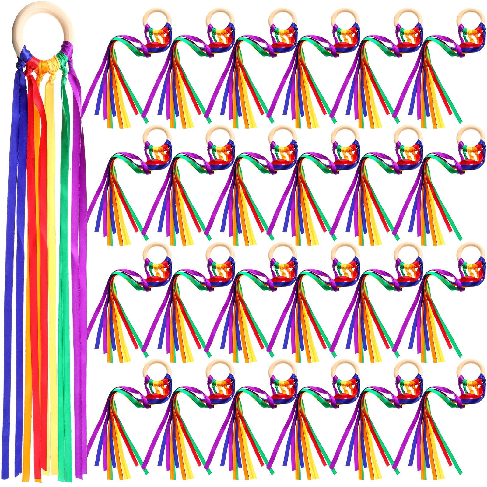 Junkin Rainbow Hand Kite SSF20 Waldorf Toys Creative Dancing Ribbon ...