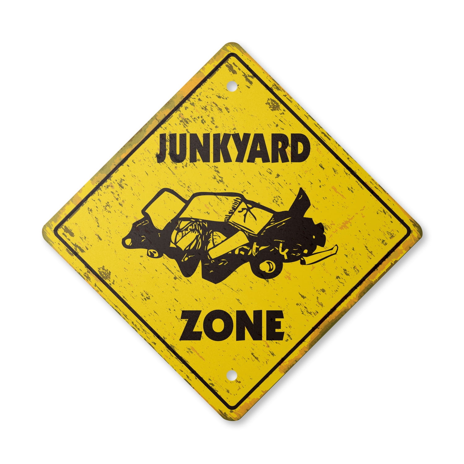 Junkyard Vintage Crossing Sign Zone Xing | Indoor/Outdoor Plastic | 14 ...
