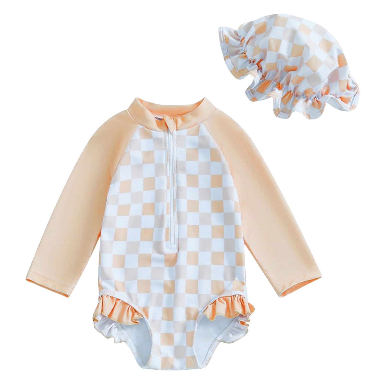 Junlike Modest Swimwear for Girls Kids Baby Girl Swimsuit One-Piece ...