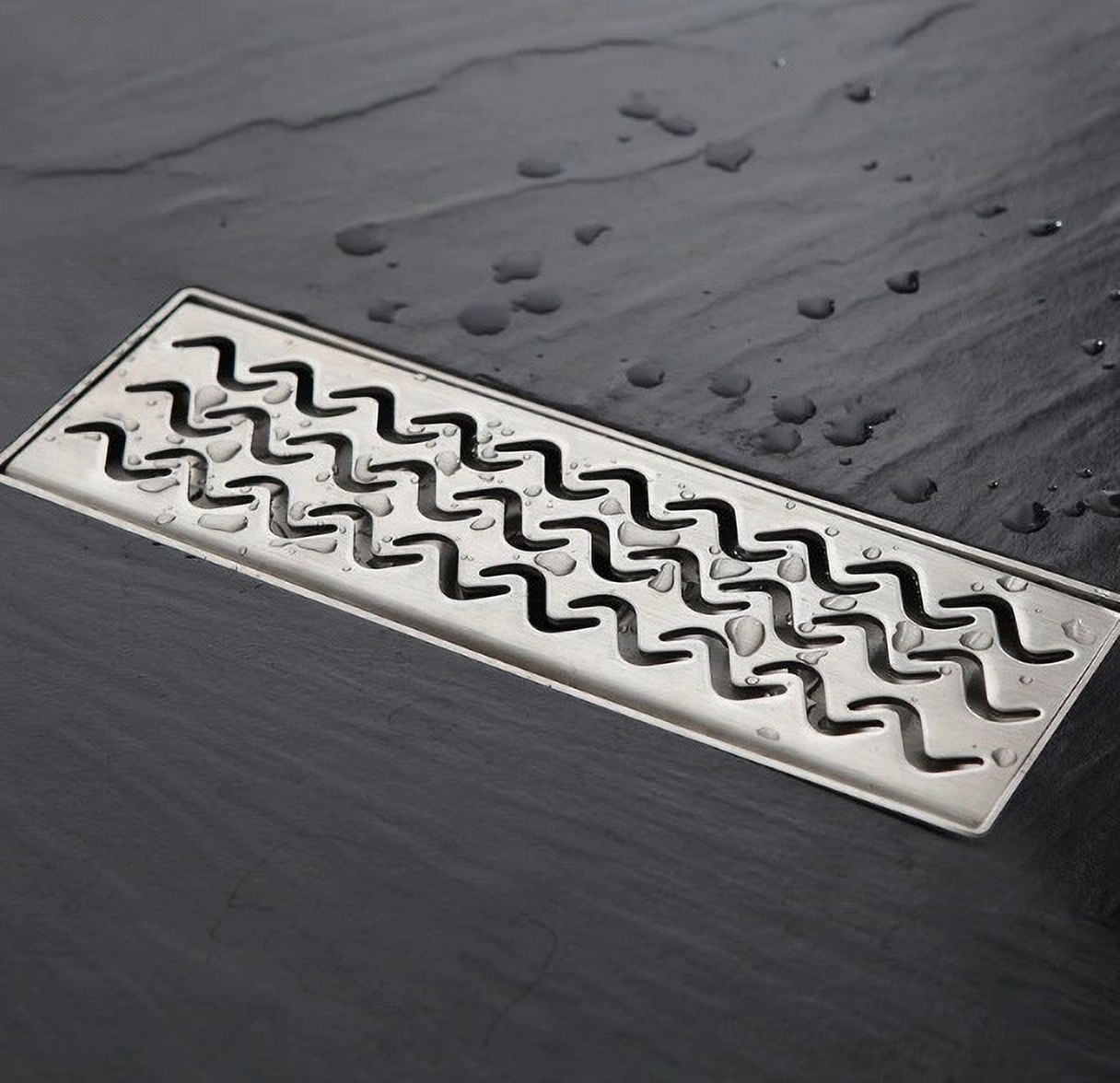 Juno Beautiful Sea Wave Stainless Steel Bathroom Floor Drain - Walmart.com