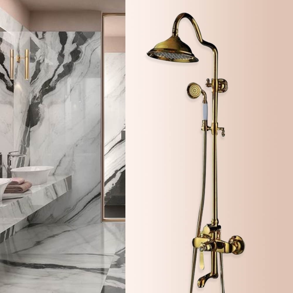 Juno Best European Gold Ceramic Diamond Bathroom Shower with Handheld ...