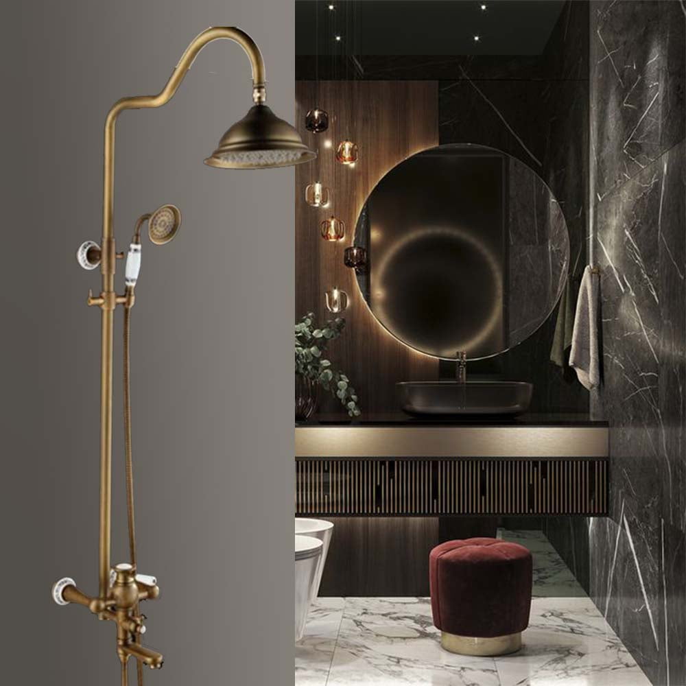 Juno Classic Hook Polished Brass Shower Head Extension Arm With ...