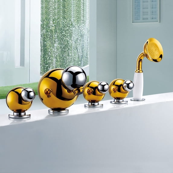 Juno Gold Finish Bathroom Faucet / Mixer - Walmart.com