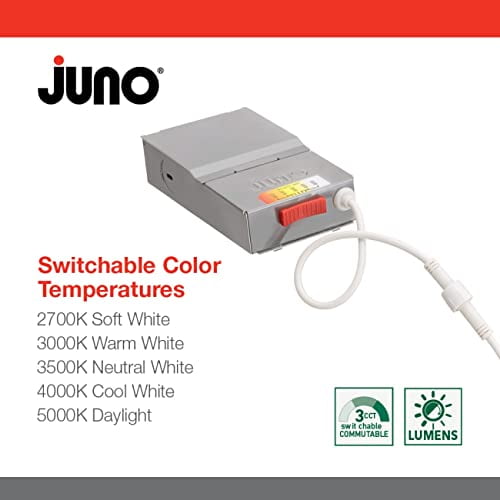 Juno LED Recessed Lights 4 Inch Round Wafer Downlight, 5-in-1 ...